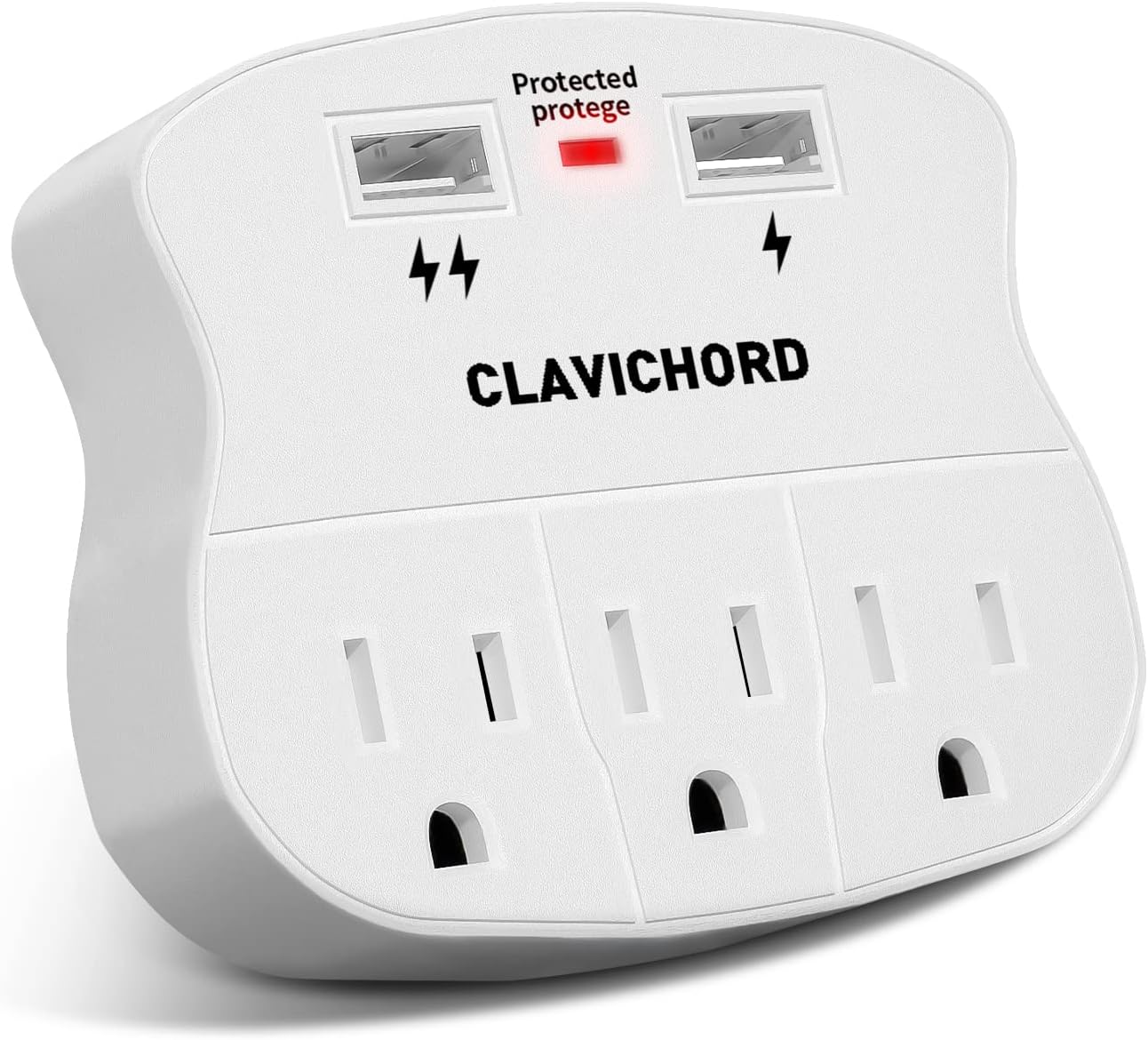 Amazon.com: CLAVICHORD Surge Protector USB Wall Mount- Multi Plug ...