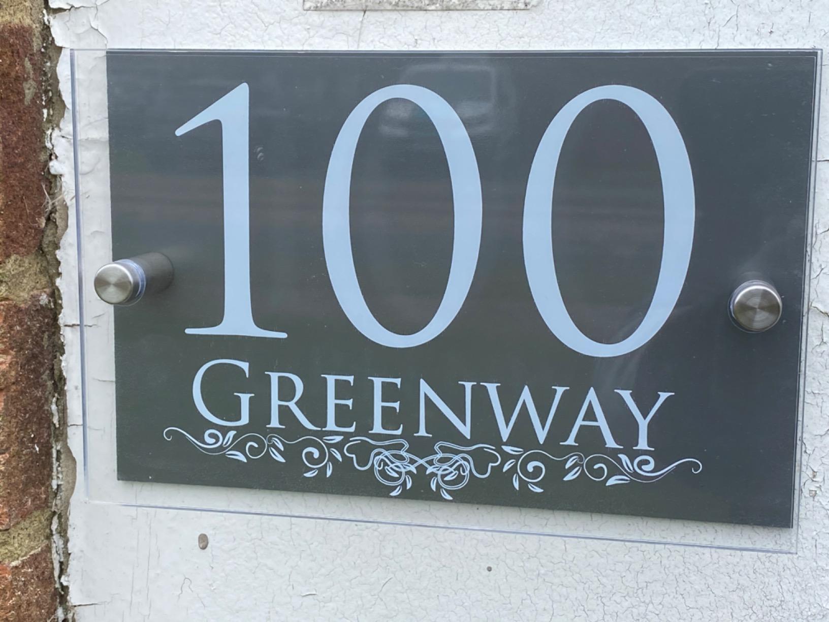 DECORATIVE HOUSE SIGN PLAQUE DOOR NUMBER STREET GLASS EFFECT ACRYLIC ...