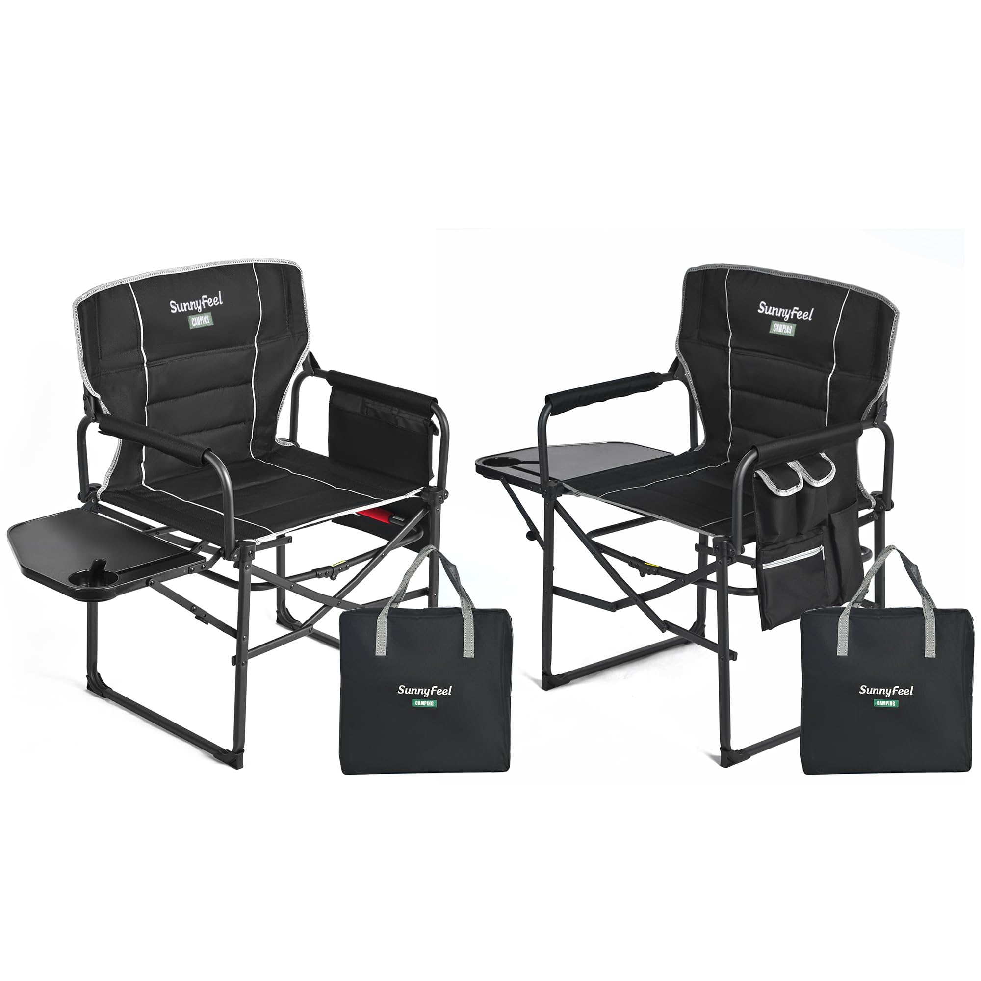Snapklik.com : SUNNYFEEL Oversized Camping Directors Chair 2 Pack ...
