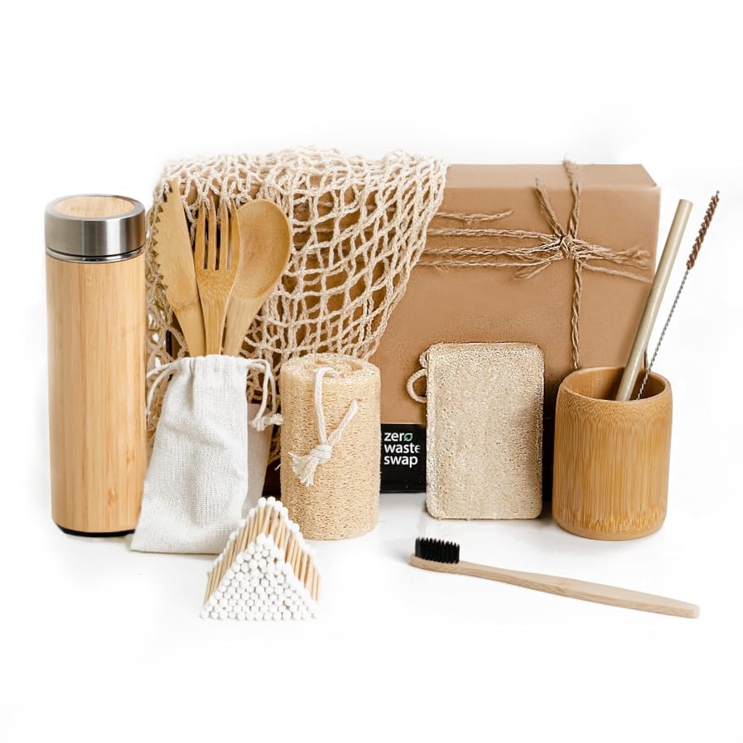 Amazon.com: Zero Waste Starter Kit | Sustainable Gifts | Bamboo ...