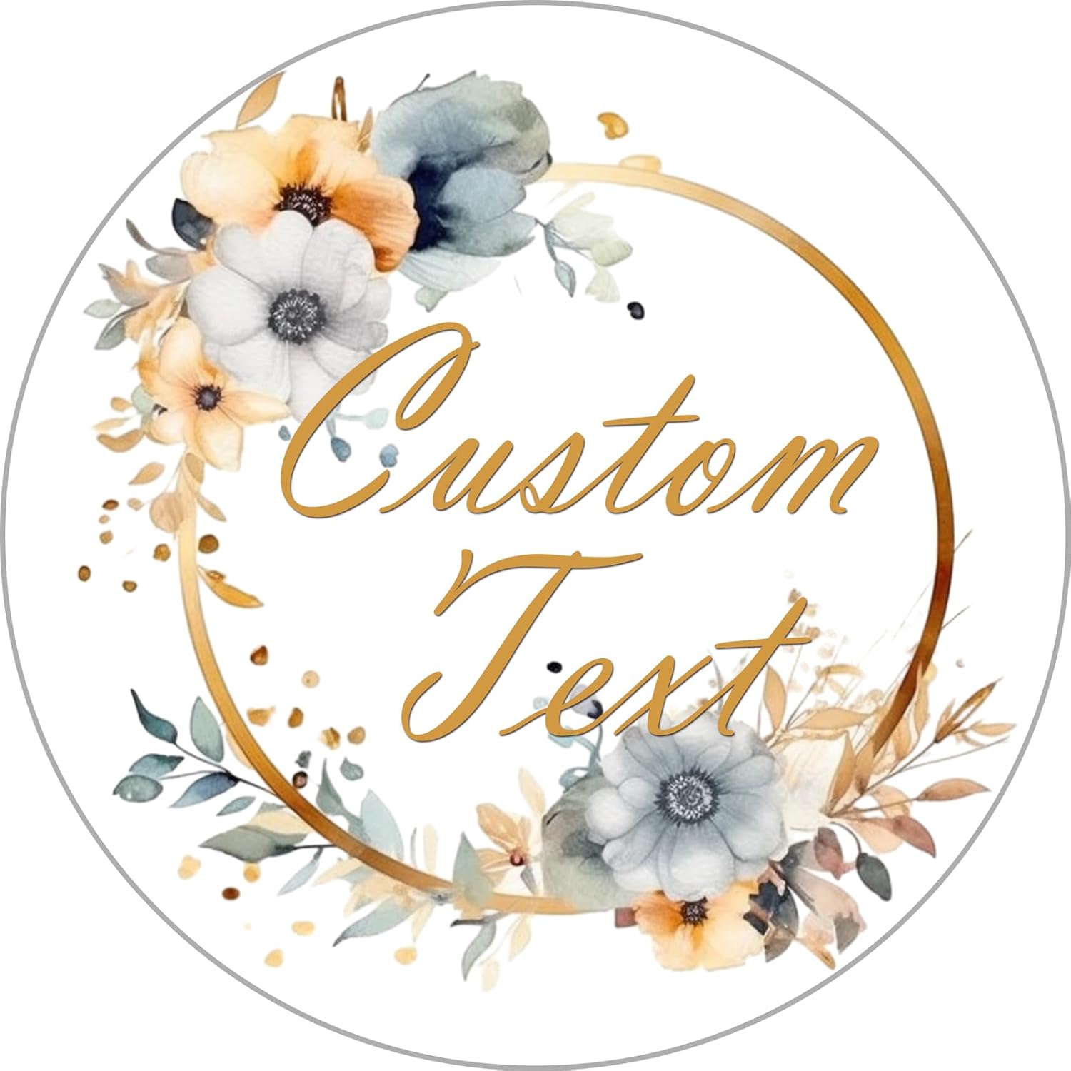 Amazon.com: OOELYY 100Pieces Customized Stickers, Round Personalized ...