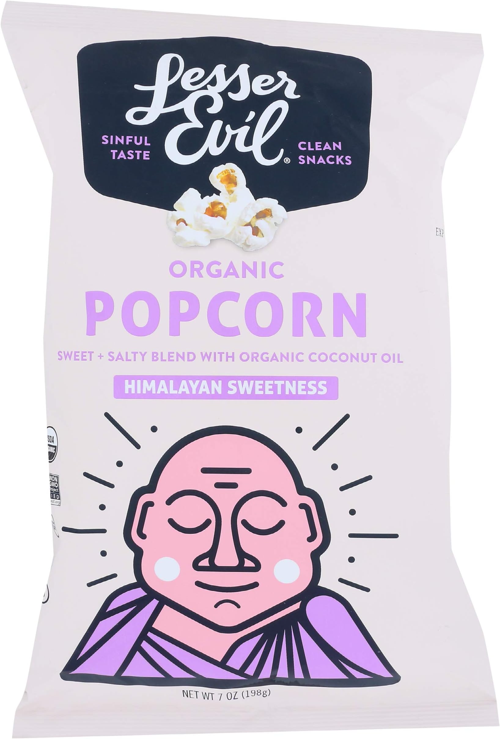 Amazon.com: Lesserevil, Popcorn Bowl Sweet Organic, 7 Ounce