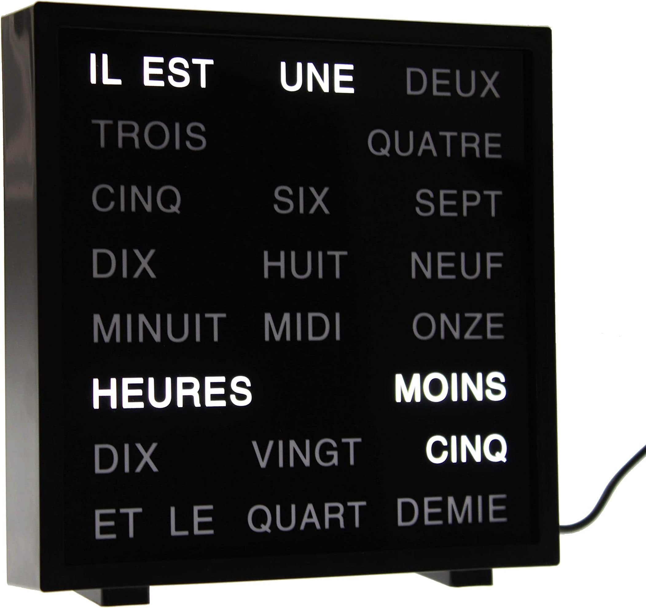 United Entertainment Horloge LED avec Mots en français/Word Clock ...