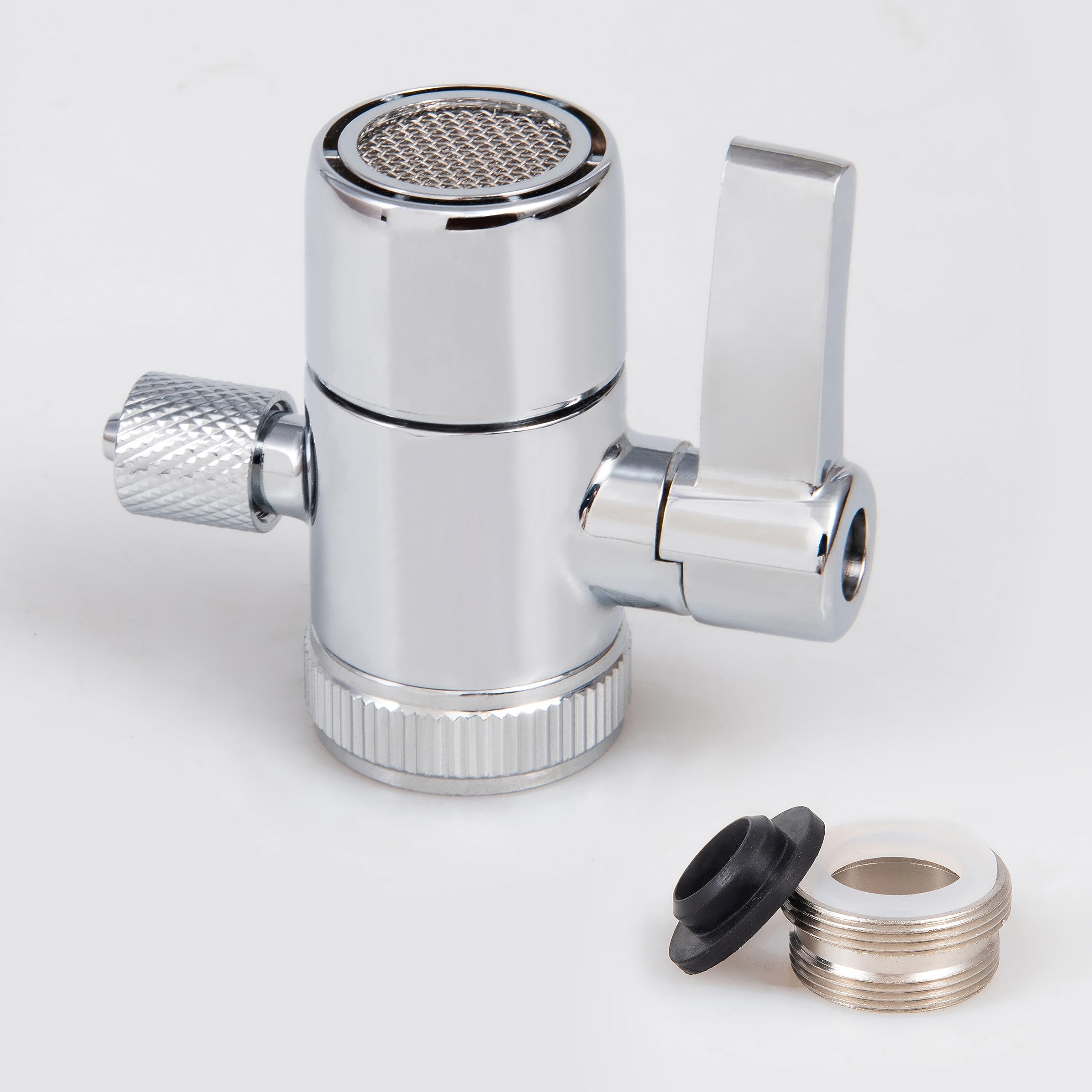 Faucet diverter valve Solid Brass with Polished Chrome for counter top ...