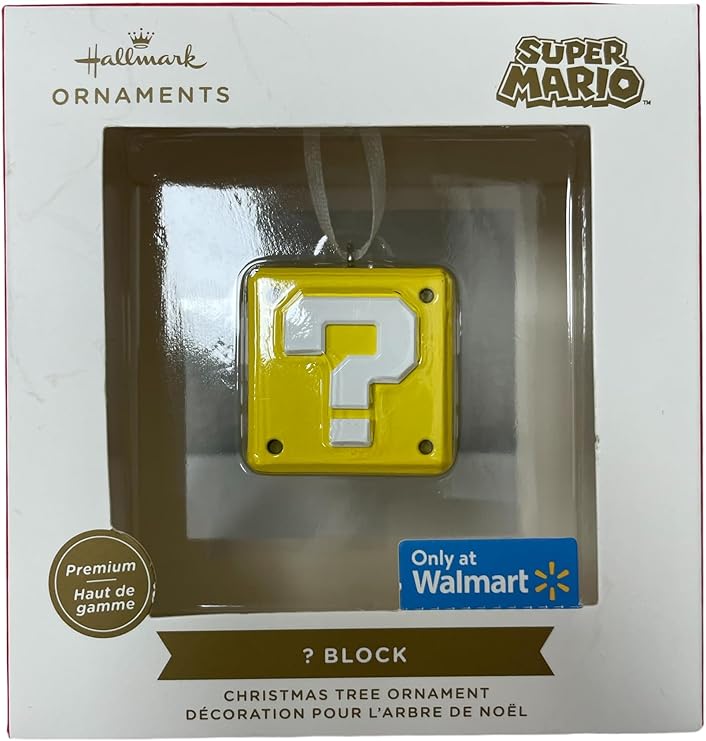 Amazon.com: Hallmark Exclusive Ornament - ? Block from Super Mario ...
