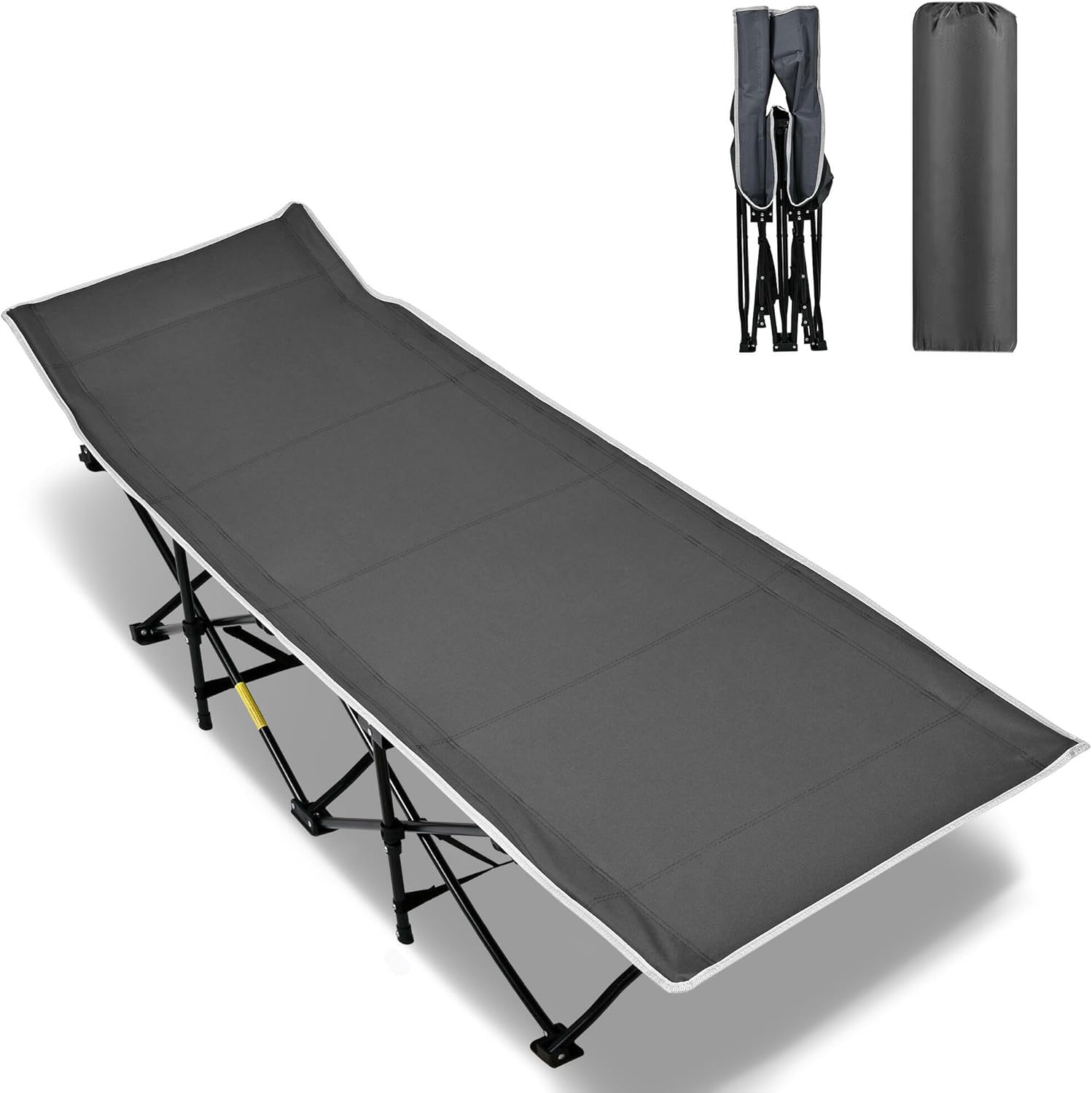 PHAT Portable Camping Cot for Adults, Lightweight Folding Cot Bed with ...