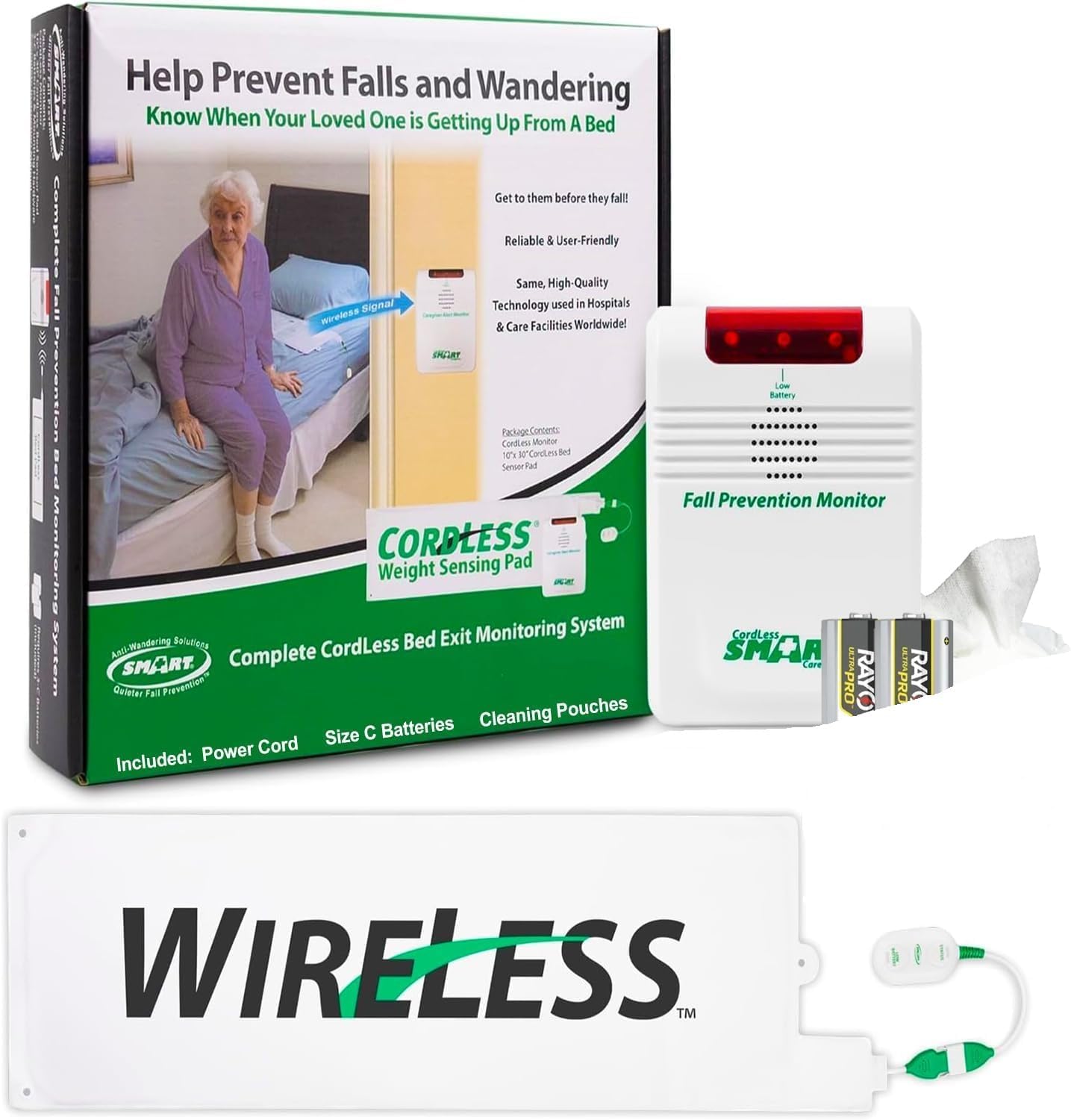 Amazon.com: Secure Wireless Floor Mat Bed Alarm for Seniors - Wireless ...