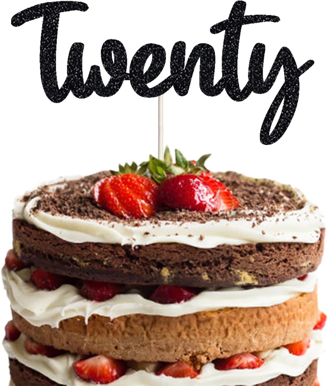 Amazon.com: 20 Birthday Cake Toppers, 20th birthday decorations, Twenty ...