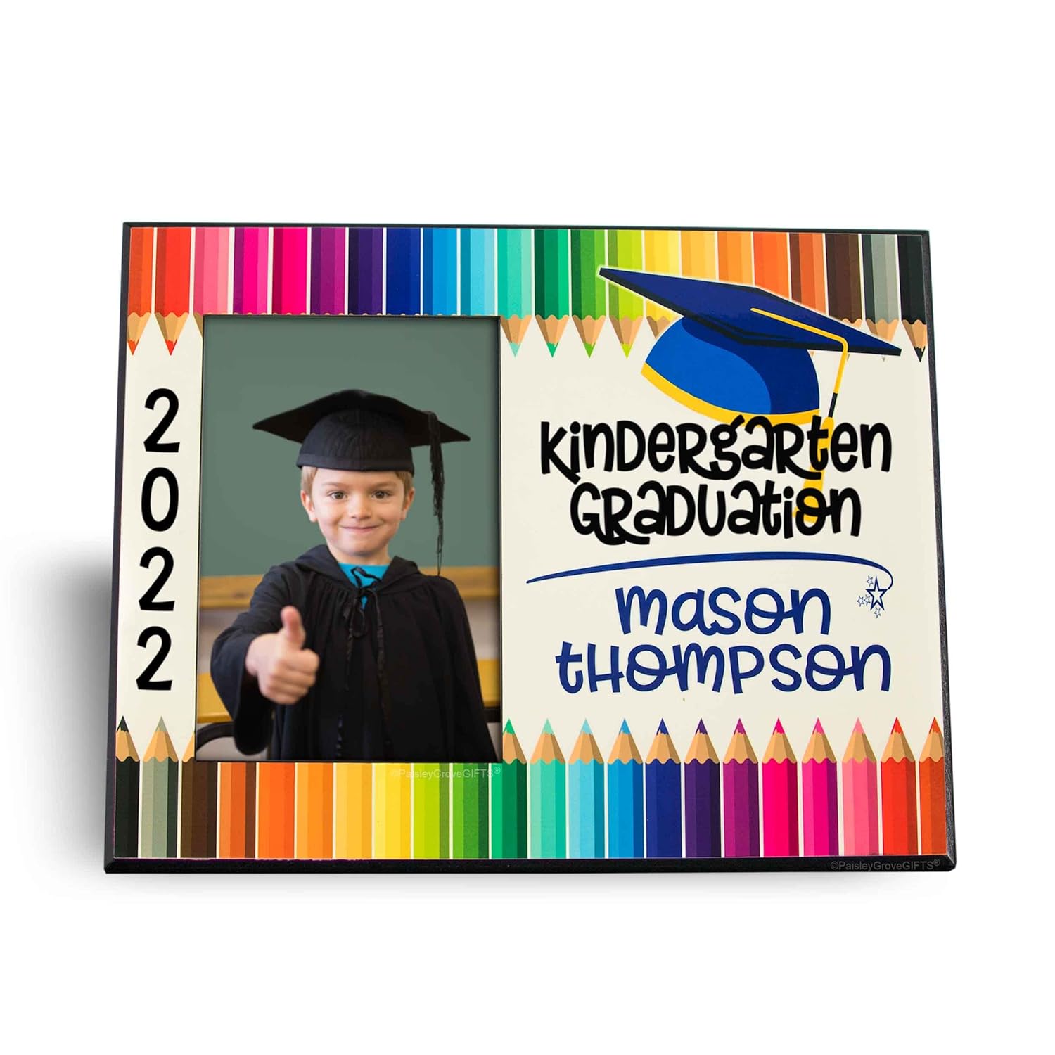 Amazon.com: Personalized Kindergarten Graduation Frame, Pink or Blue ...