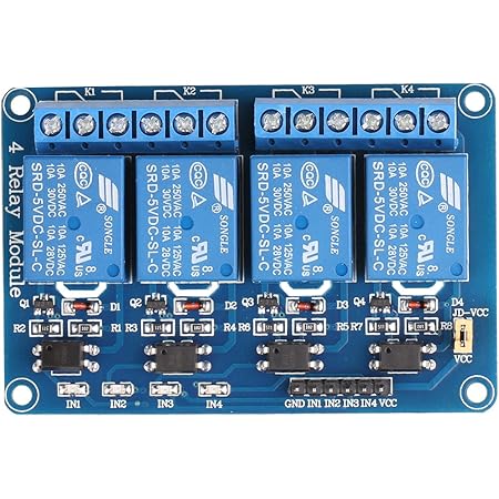 Amazon.com: JBtek 4 Channel DC 5V Relay Module for Arduino Raspberry Pi ...