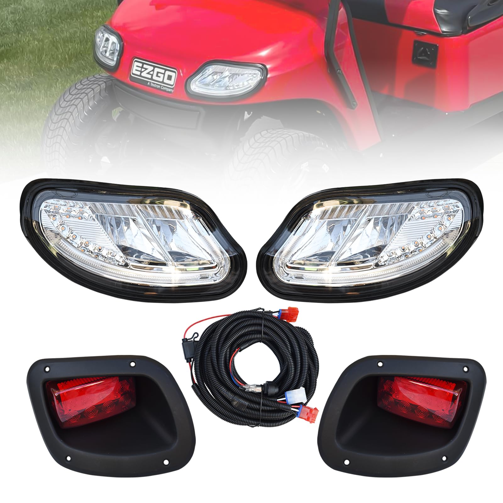 Amazon.com: Orle Oko LED Head Tail Light Kit For EZGO Freedom/t48 2014 ...