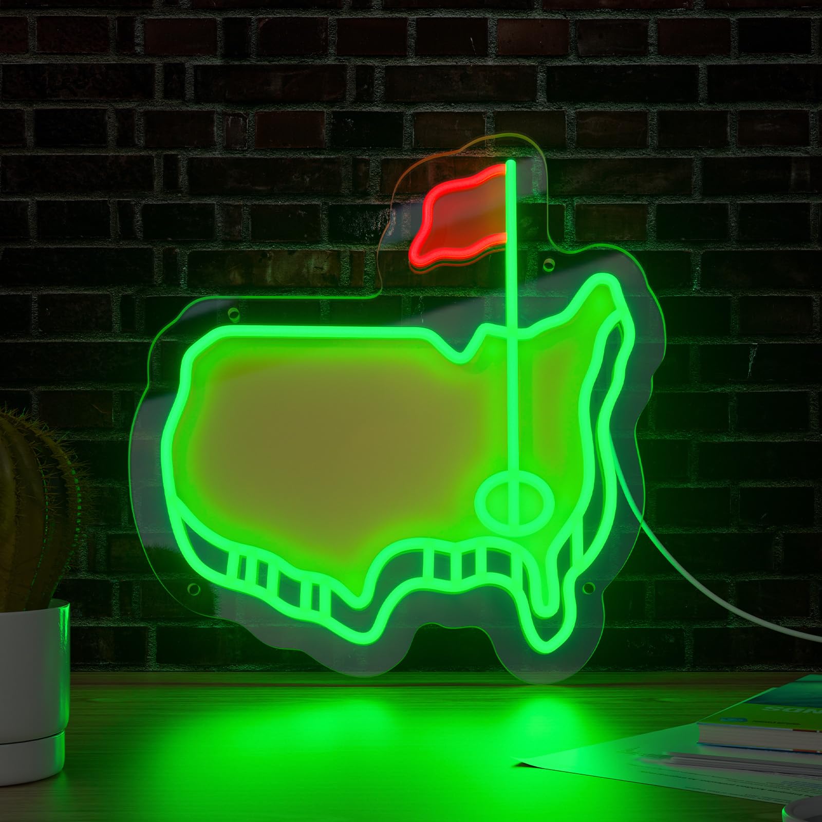 Amazon.com : Masters Neon Sign, 13''x13'' Golf Neon Sign Light With ...