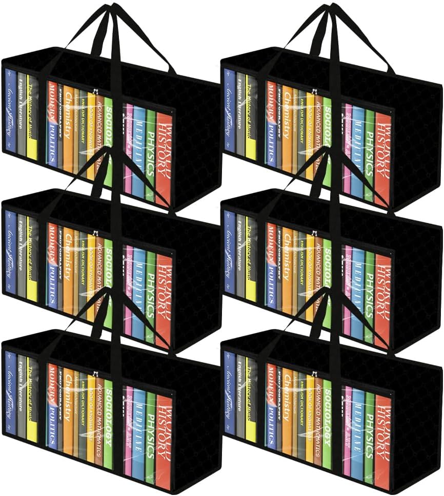Amazon.com: 6 Pack DVD Storage Bags - Clear PVC Media Organizer with ...