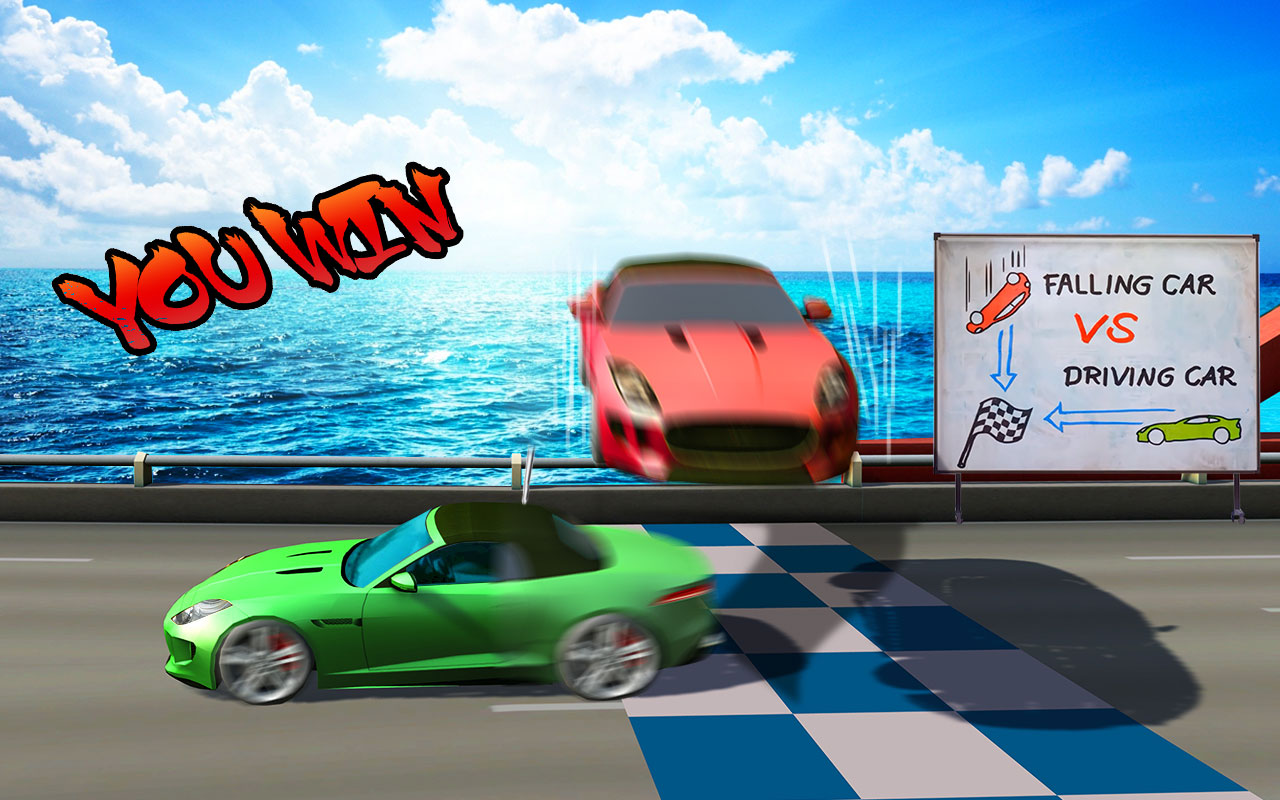 Falling Cars Vs Driving Car Simulator- Xtreme Stunt Classic Drag Race ...