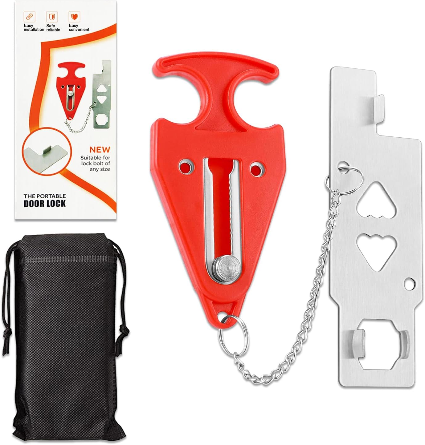 Portable Door Lock,Home Security Door Locker for Traveling Hotel Home ...