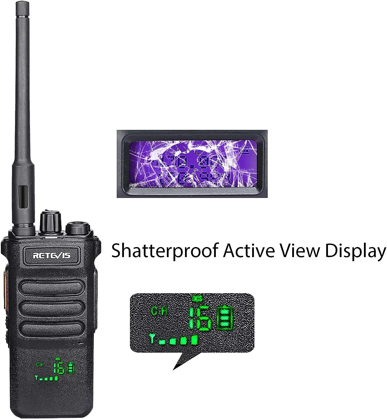 Retevis RT86 Radios de dos vías de largo alcance recargable y de alta ...