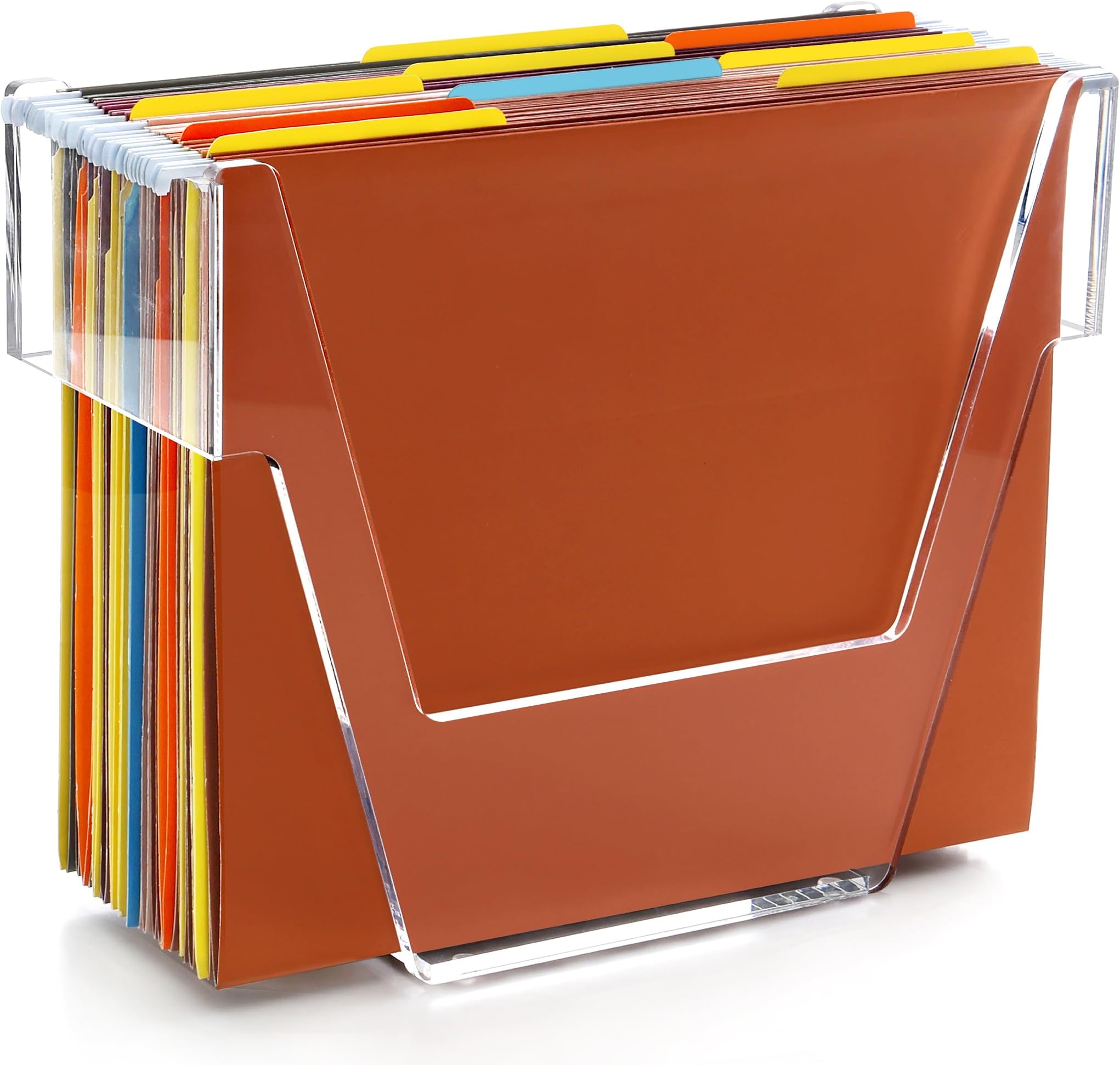 Amazon.com : Estune Acrylic File Box Organizer with 24 Pcs Hanging File ...