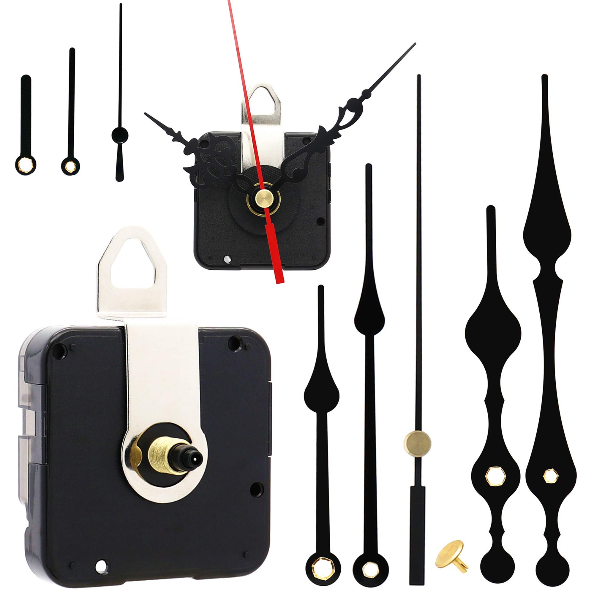 Amazon.com: Youngtown 2 Sweep Silent Clock Movements with 4 Pack ...