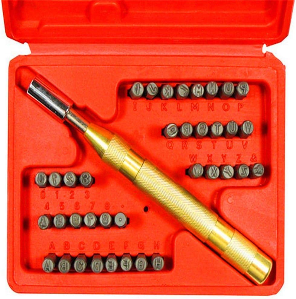 Amazon.com: 39Pc 3mm Automatic Number & Letter Punch Set Box Stamp ...