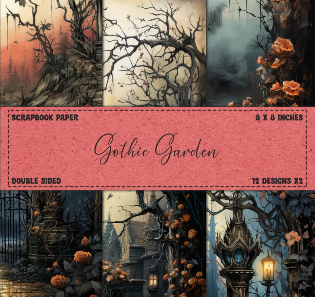 Scrapbook Paper: Gothic Garden, Victorian Era Themed, Vintage Roses ...