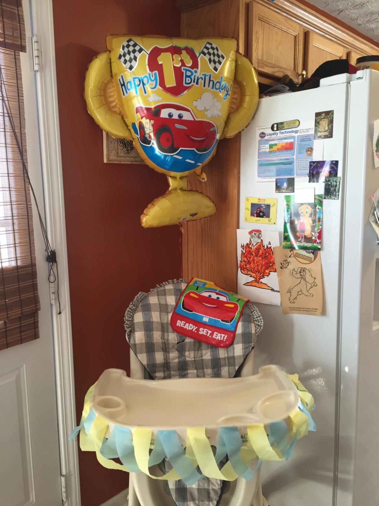 Amazon.com: Disney Cars Happy 1st Birthday 26" Mylar foil Balloon ...