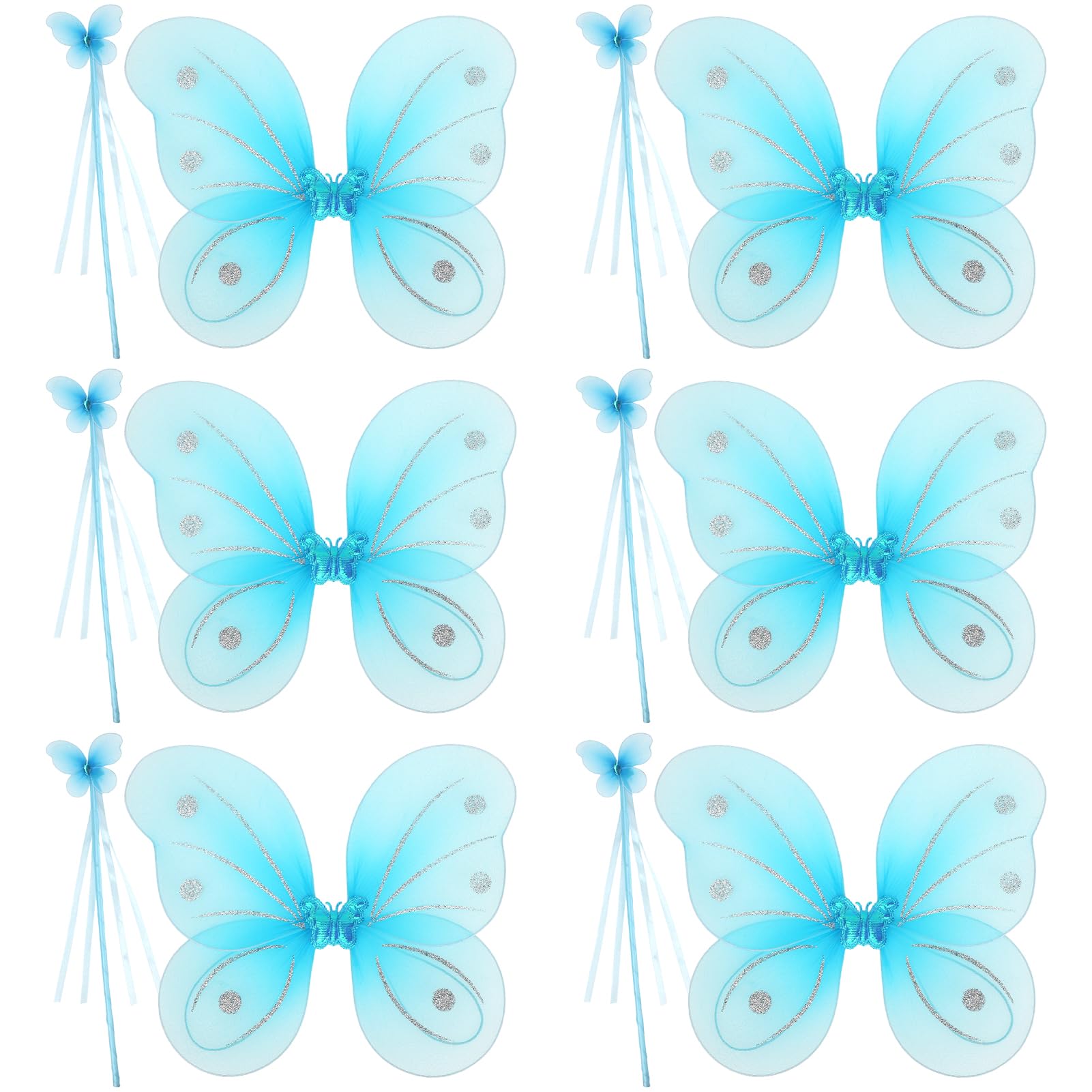 Snapklik.com : Kilofly 6 Sets Angel Butterfly Wings Fairy Wands ...
