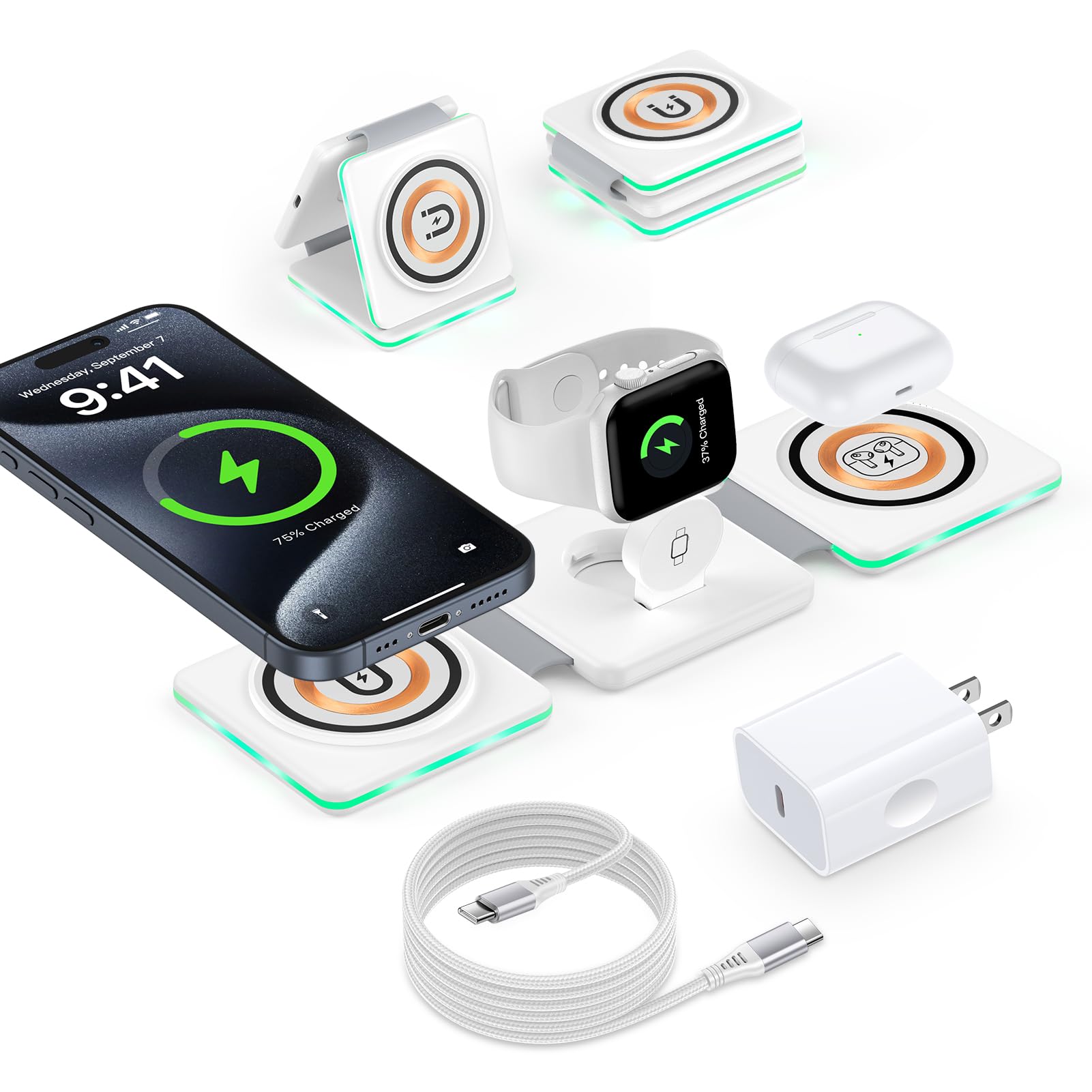 Amazon.com: 3 in 1 Wireless Charger for Motorola Razr 2024/2023,Edge ...