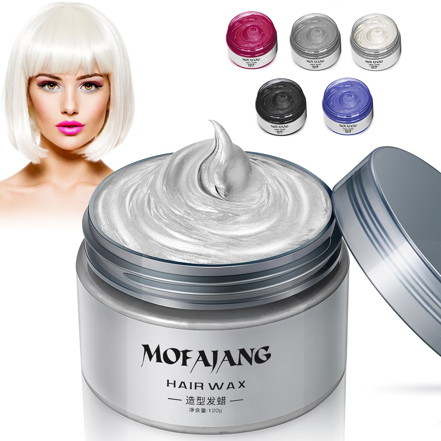 Cera Temporal para Color de Cabello,Cera para el Cabello Natural,Cera ...