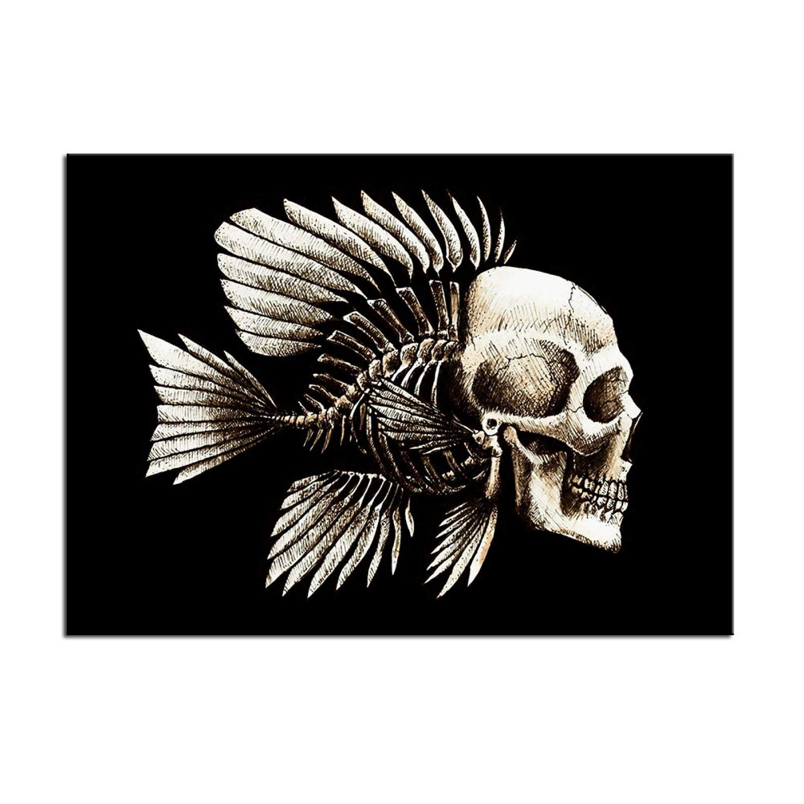 Abstract Fish Skeleton Drawing