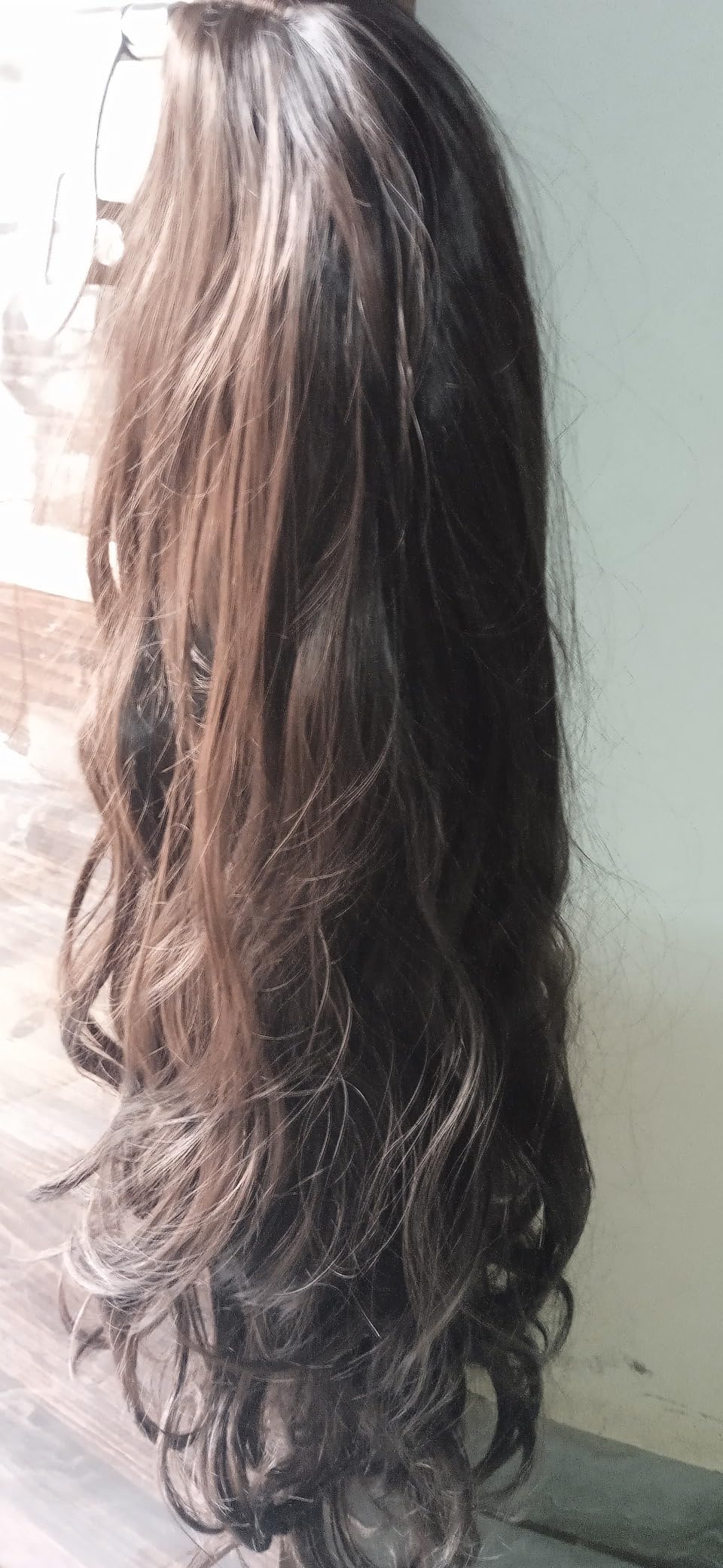 VIVIAN Full Head Hair Wig For Women Curly And Synthetic Hair With Net ...