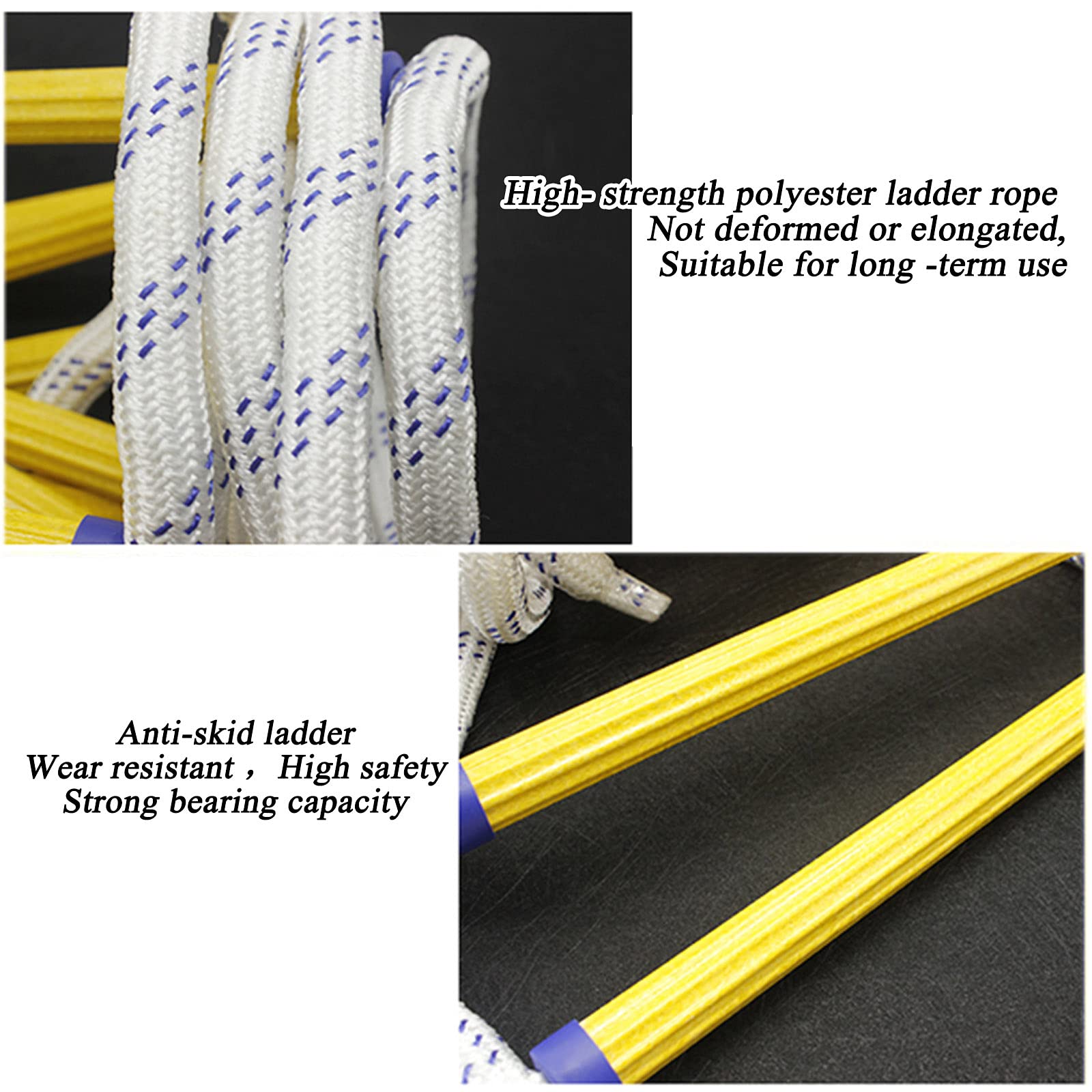 Fire Escape Rope Ladder Flame Resistant Emergency Fire Safety ...