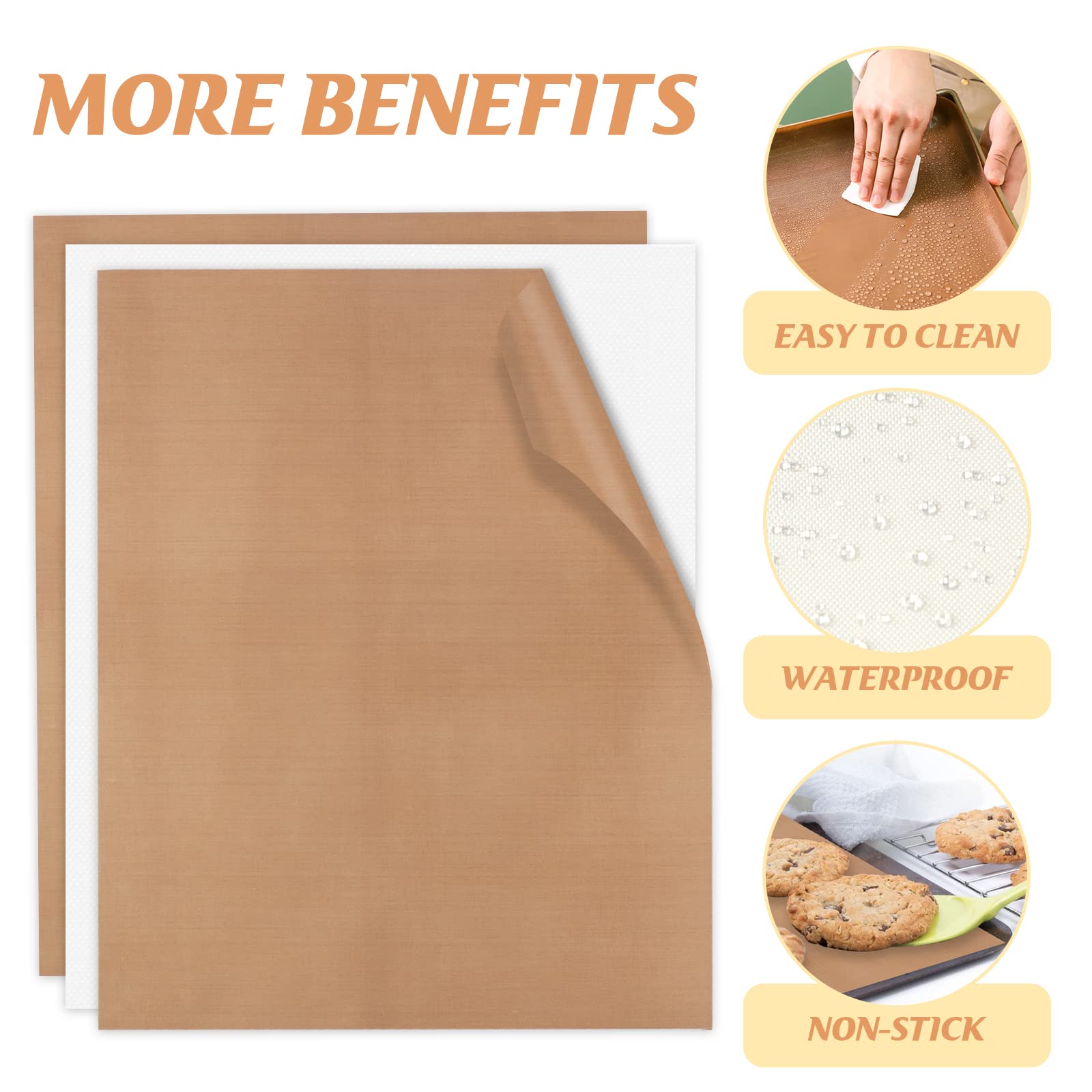 Snapklik.com : 3 Pack Teflon Sheets For Heat Press Reusable, 16 X 20 ...