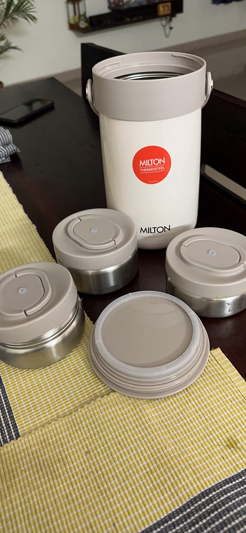 Buy MILTON Glamour Thermosteel Stainless Steel Tiffin Box, Set of 3 ...