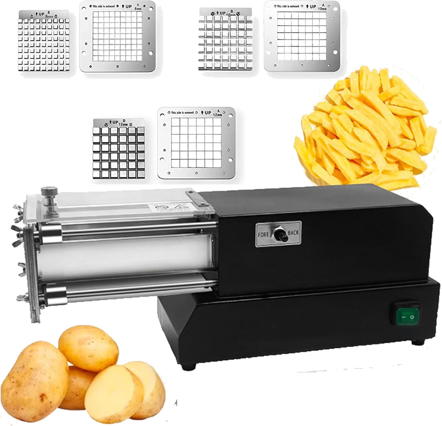 Amazon.com: Commercial French Fries Chip Cutter, Stainless Steel Potato ...
