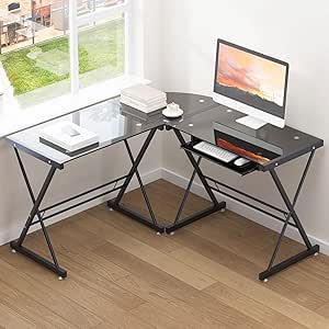 SogesHome Schreibtisch L Förmiger Computertisch Großer Eckschreibtisch Tisch Winkelschreibtisch ...