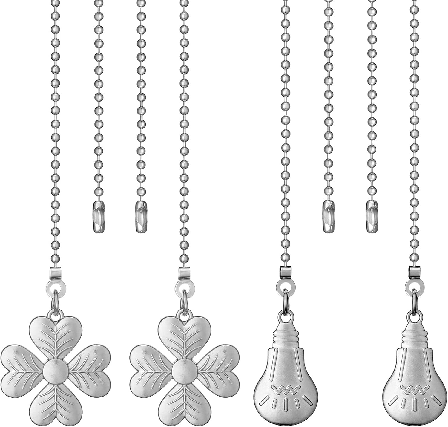 Ceiling Fan Pull Chain Ornaments ELFCAB 4pcs Long Beaded Ball12in with ...