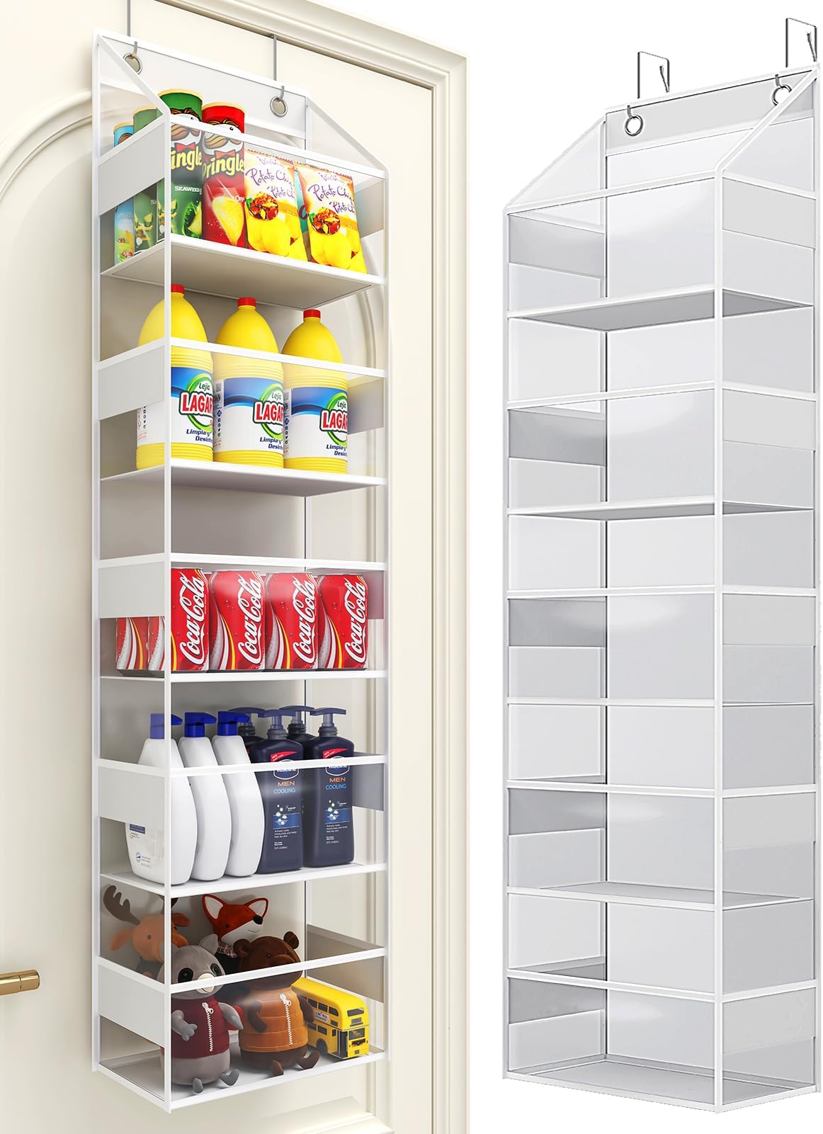 Amazon.com: PHOTOONE 5-Tier Over The Door Storage Hanging Organizer ...