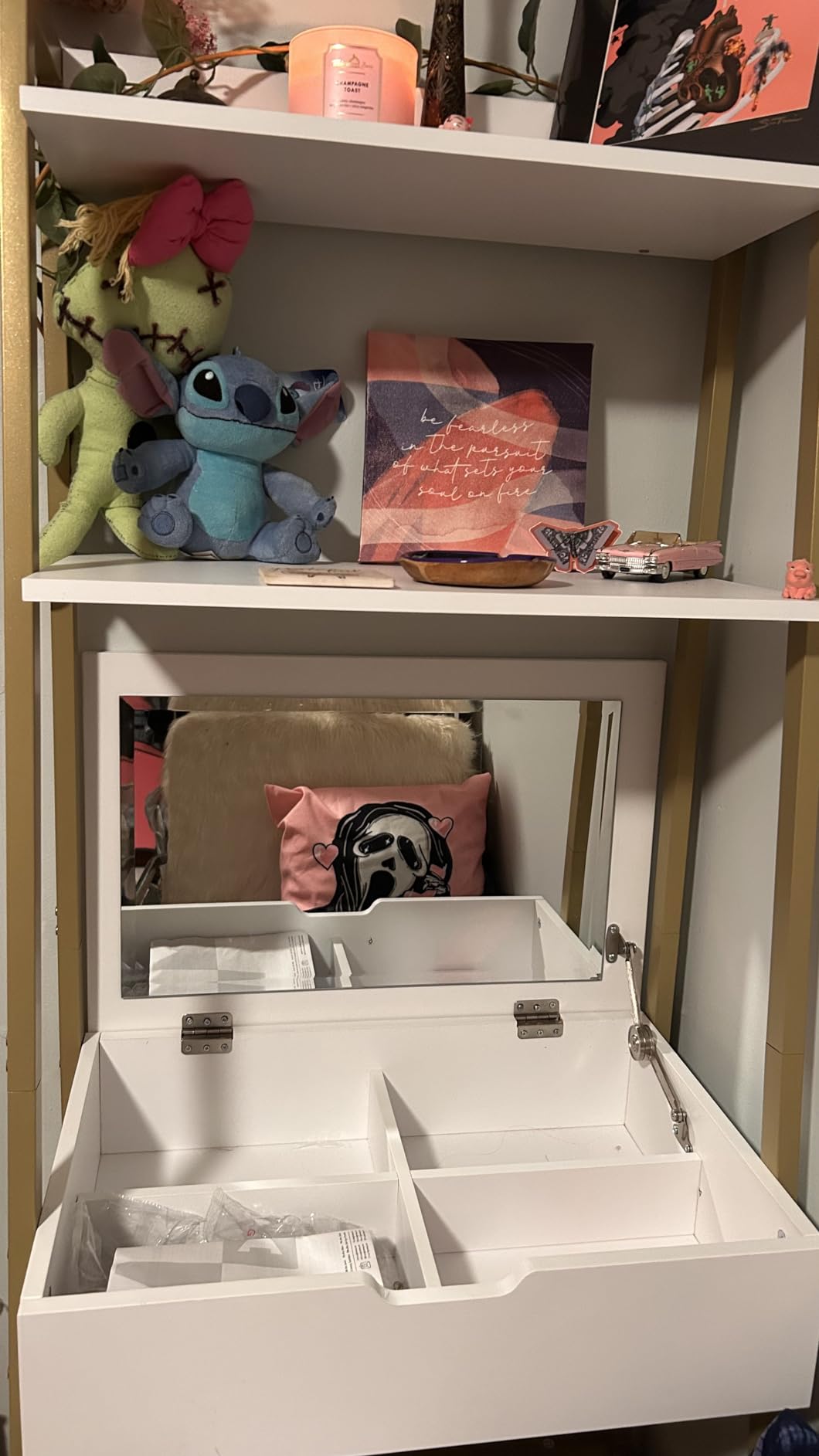 $27/mo - Finance CHARMAID Ladder Vanity Desk Set - Makeup Vanity Table ...