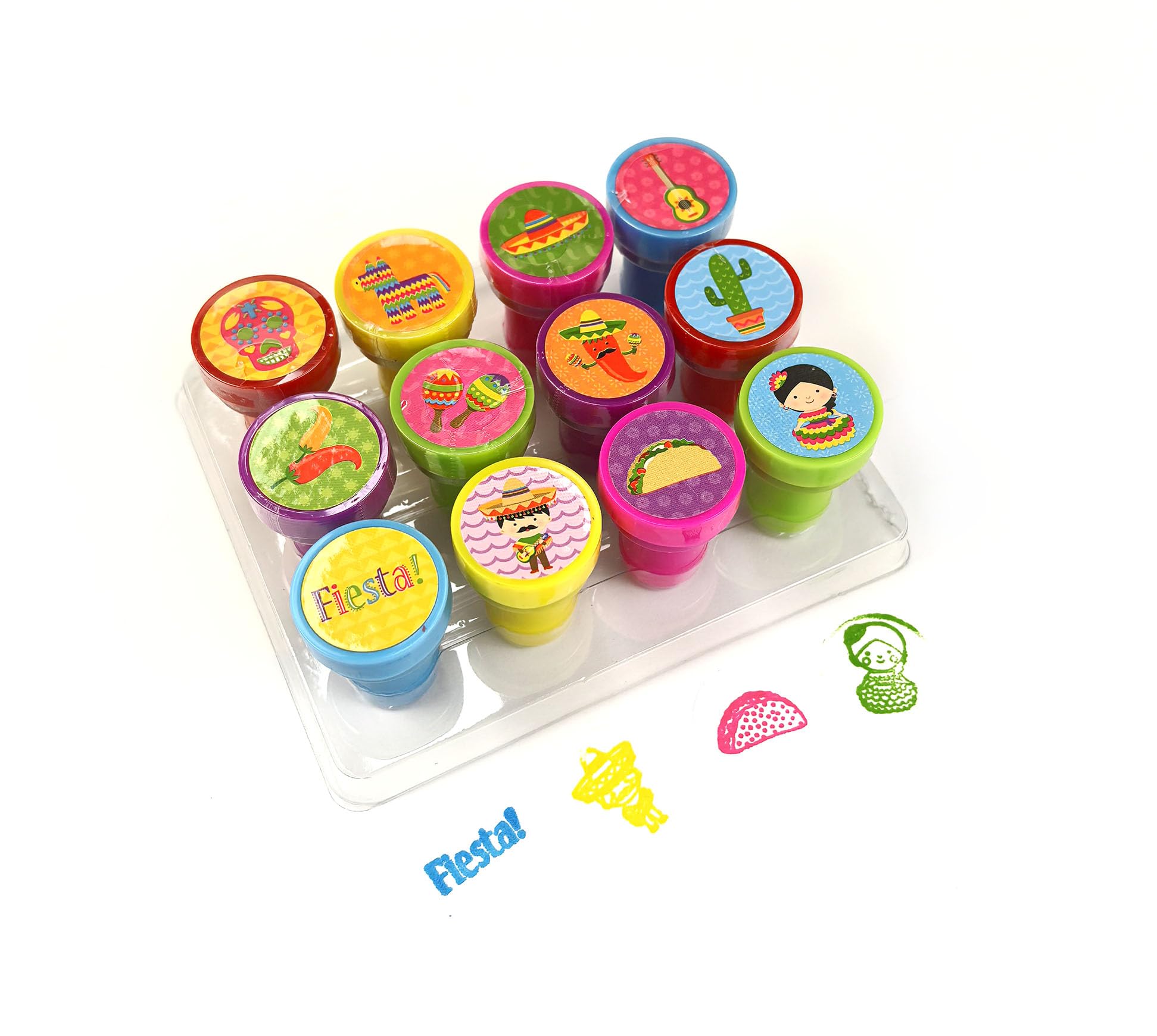 Snapklik.com : 12 Pcs Mexican Fiesta Taco Stamp Kit