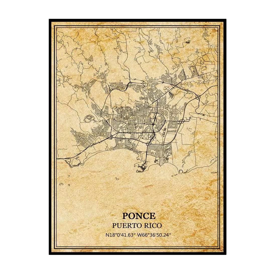 Map Of Ponce Puerto Rico