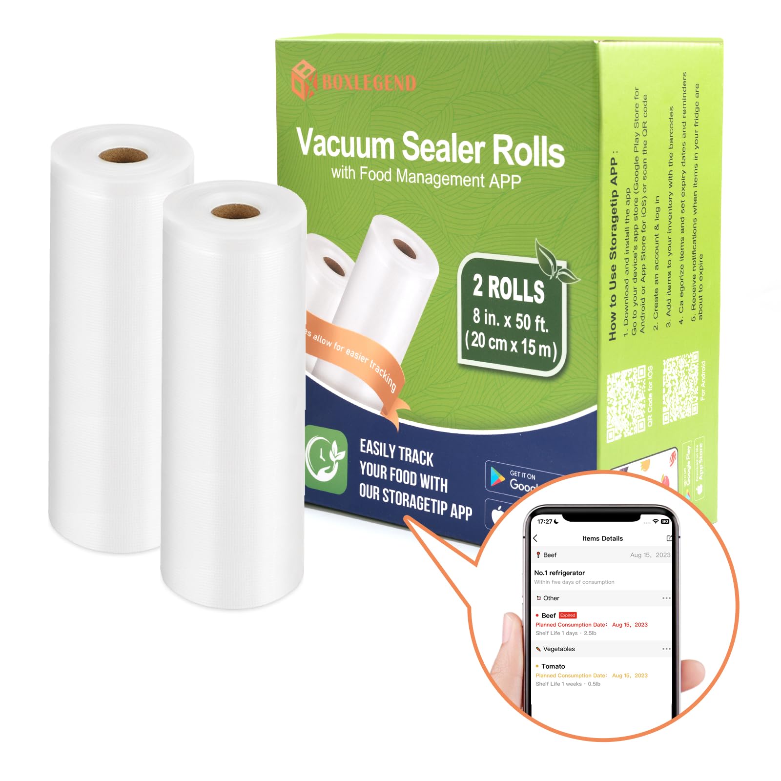 Snapklik.com : BoxLegend Vacuum Sealer Bags