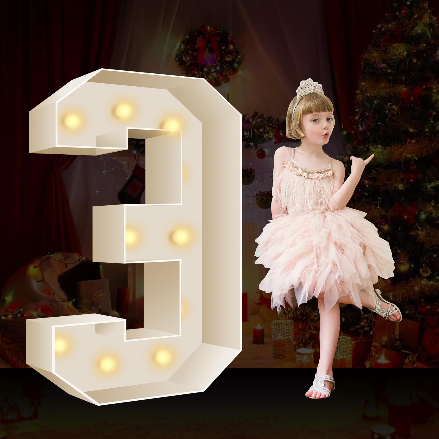 Snapklik.com : 4FT Marquee Light Up Numbers, Marquee Numbers Pre-Cut ...