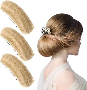 3 Pcs Invisible Fluffy Hair Pad, Moldable False Hair Clips for Women ...