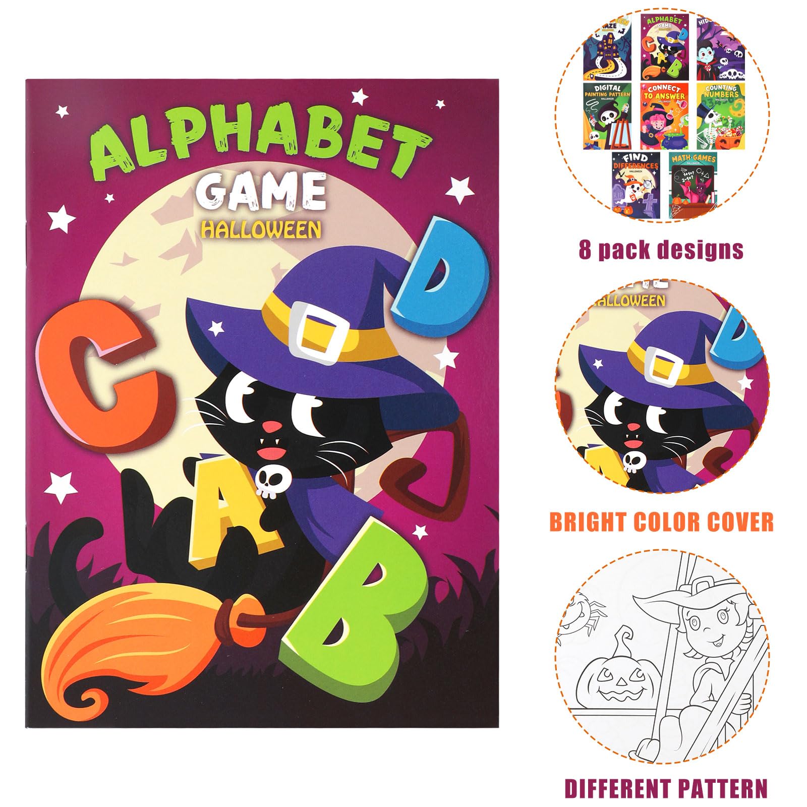 Snapklik.com : 32pcs Mini Halloween Coloring Books, Coloring Book For ...