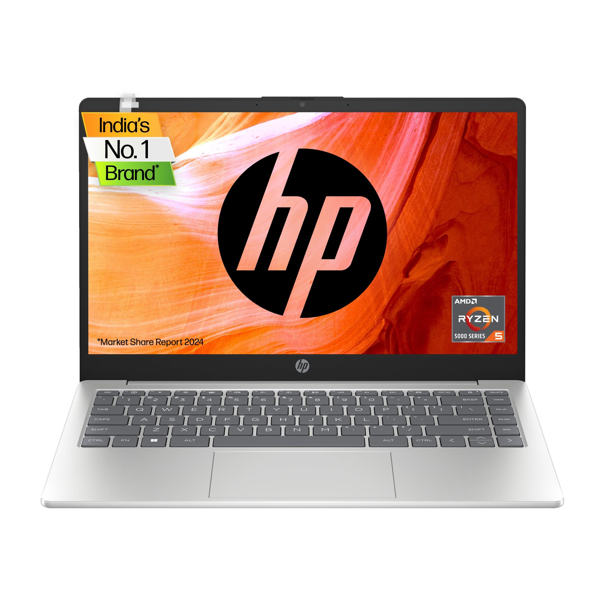 HP Laptop 14, AMD Ryzen 5 7520U, 14-inch (35.6 cm), FHD, 8GB LPDDR5 ...