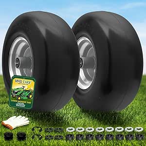 Amazon.com : Wiltire 2 PCS 13x6.50-6 Flat Free Lawn Mower Tire and ...