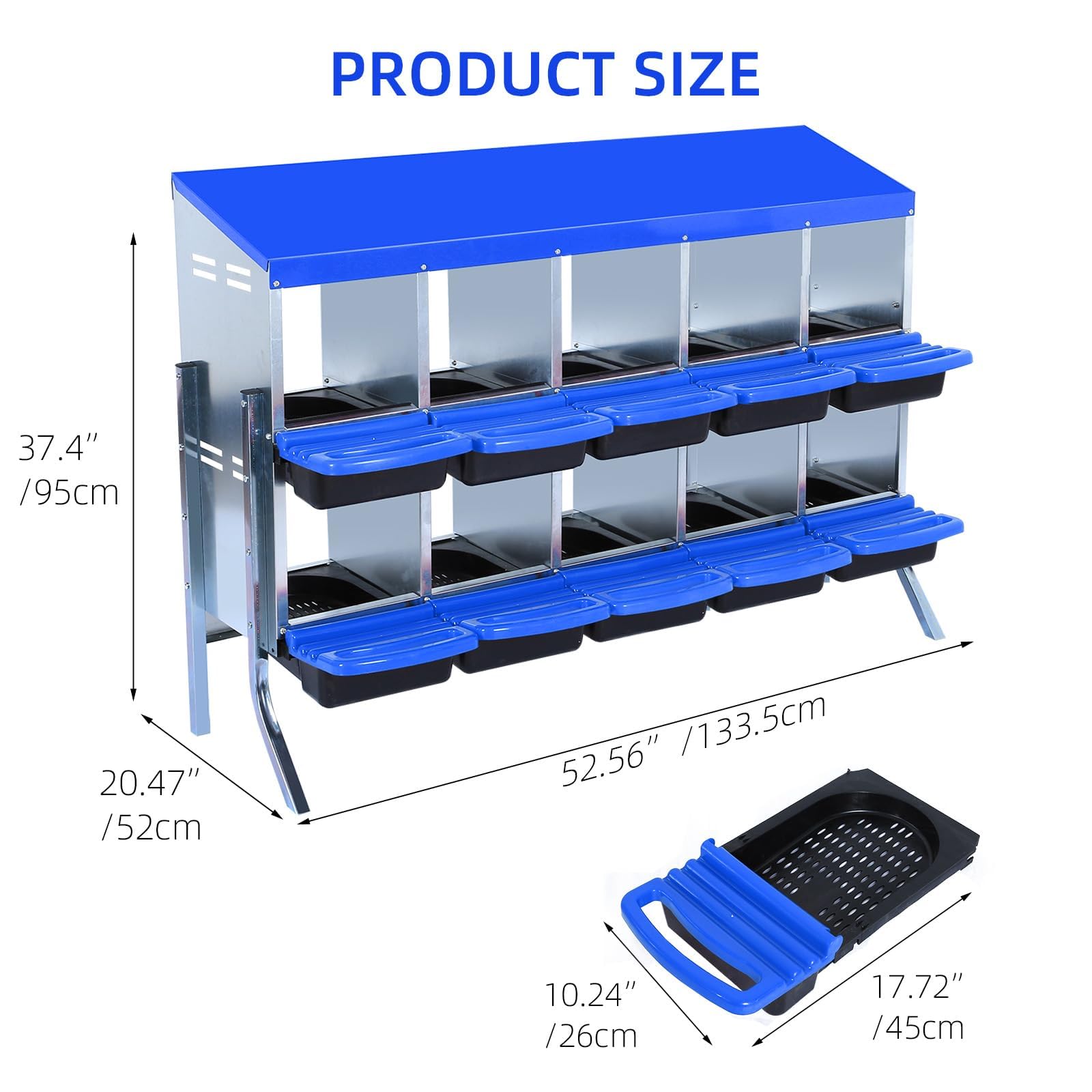 Snapklik.com : Chicken Nesting Boxes For Chickens, 10 Hole Roll Out ...