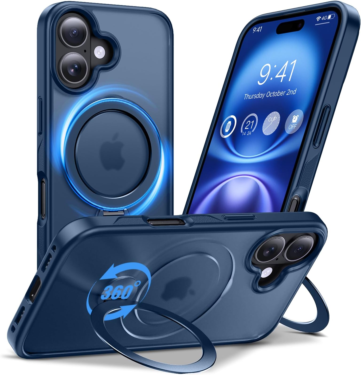 Anqrp Designed for iPhone 16 Case with 360° Rotatable Stand ...