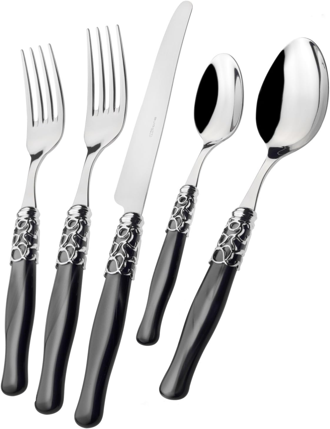 Amazon.com | Selene 5 Piece Place Setting Charcoal Nacreous by Bugatti ...