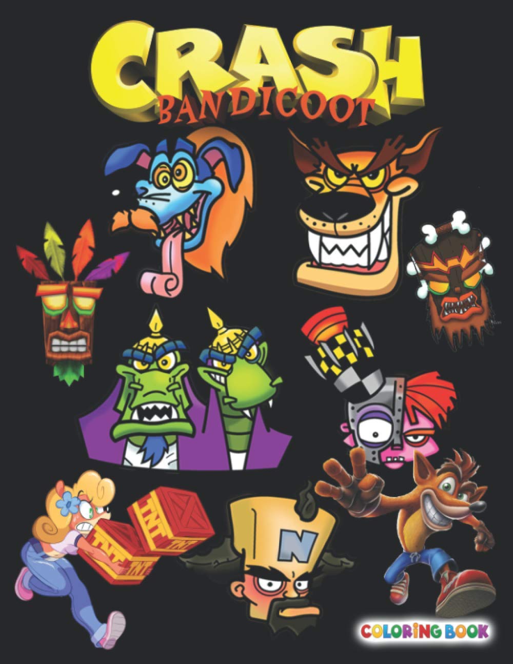 Crash Bandicoot Coloring Book 50 Crash Bandicoot Colouring Pages Kids ...